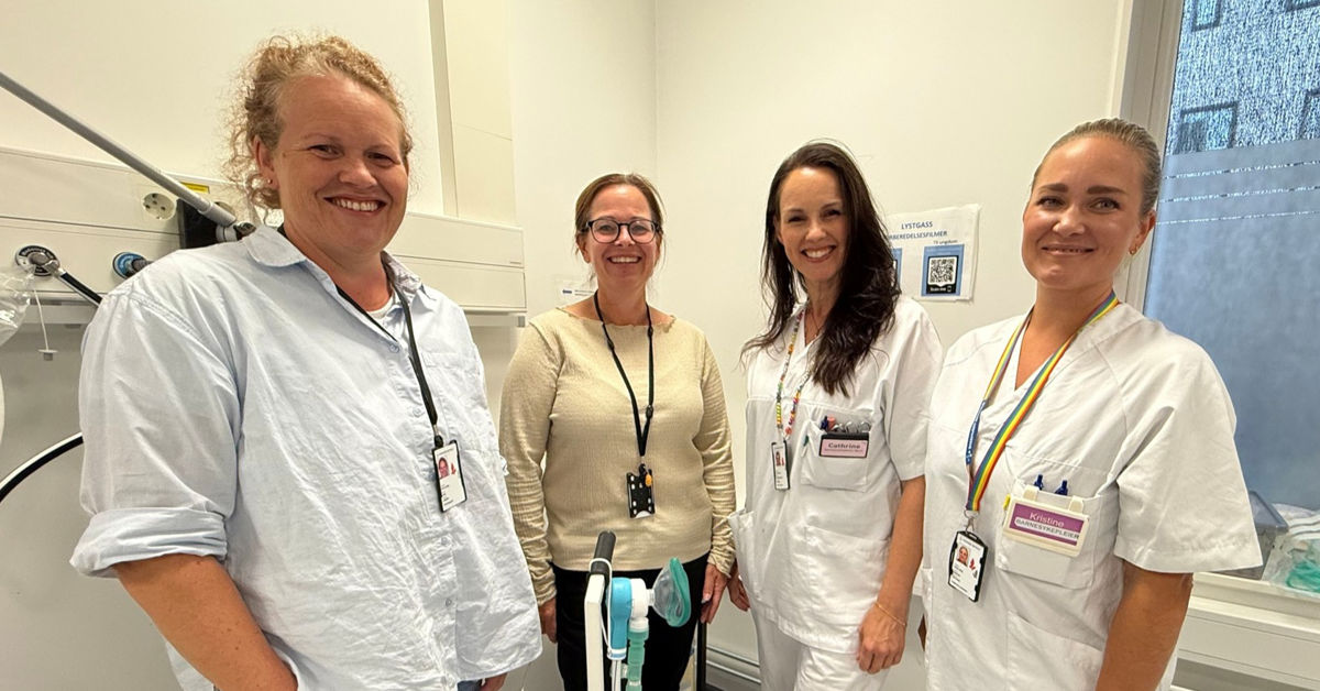 Har forsket på bruk av lystgass til barn - Sykehuset Østfold HF